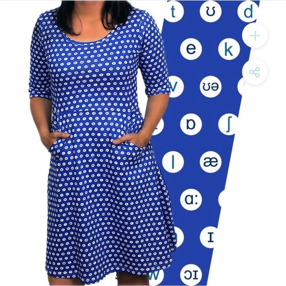 Svaha | Dresses | Svaha International Phonetic Symbols Polka Dot Dress ...